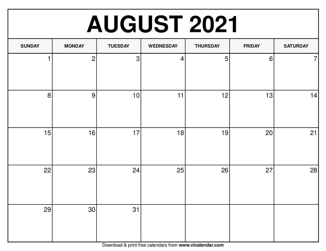 Printable August 2022 Calendar Templates With Holidays VL Calendar