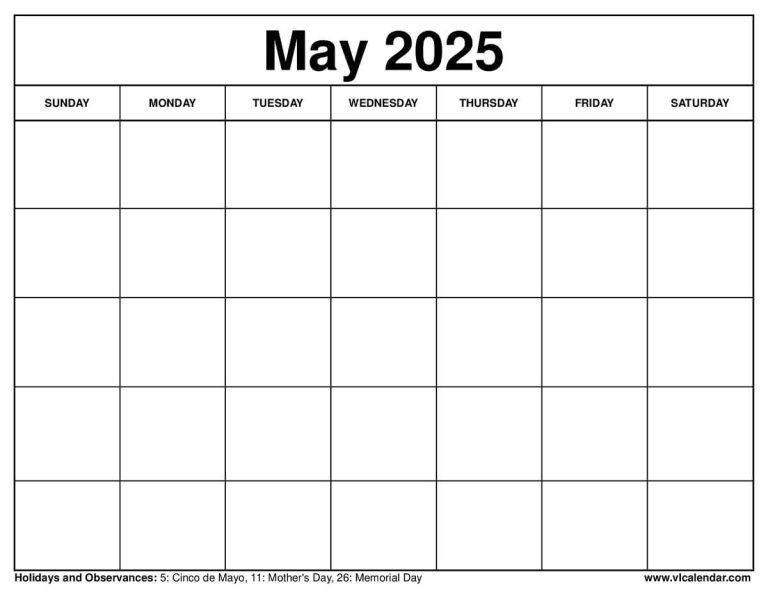 May 2025 Calendar: Complete Guide & Printable Templates